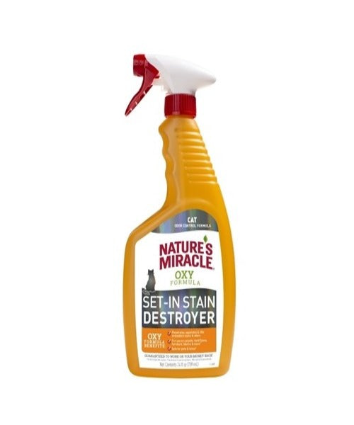 Nature's Miracle Cat Oxy Set-in Stain Destroyer Spray 709mL – The Pet & Tack Shop
