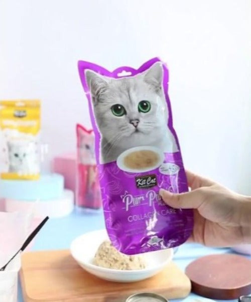 Kit Cat Purr Puree Plus Collagen Care Cat Treats 4 x 15g – The Pet ...