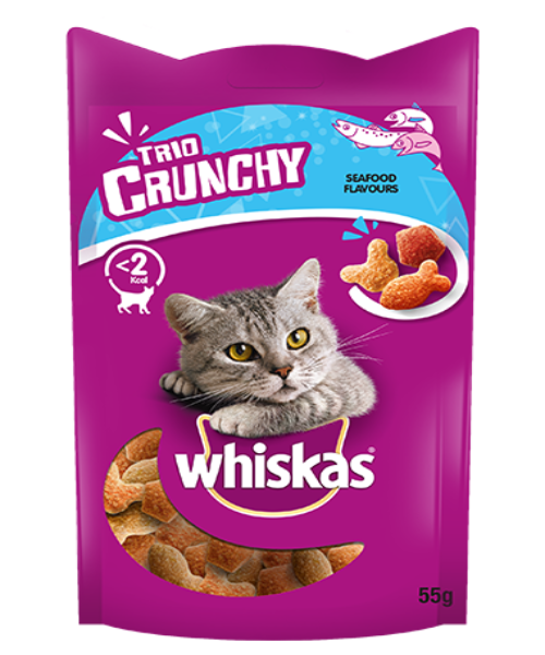Whiskas Trio Crunchy Seafood Adult Cat Treats 55g X 6 – The Pet & Tack Shop
