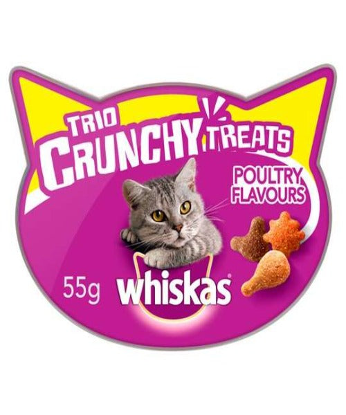 Whiskas Trio Crunchy Poultry Cat Treats 55g X 6 – The Pet & Tack Shop